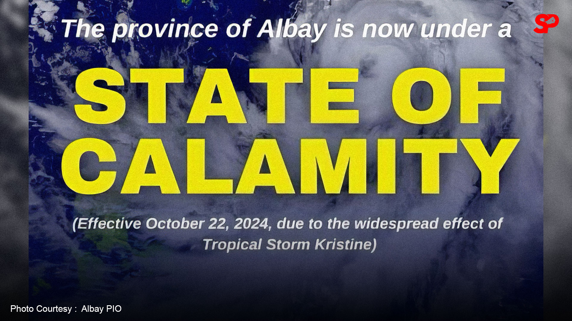Albay under state of calamity due to 'Kristine' - Sunday Punch
